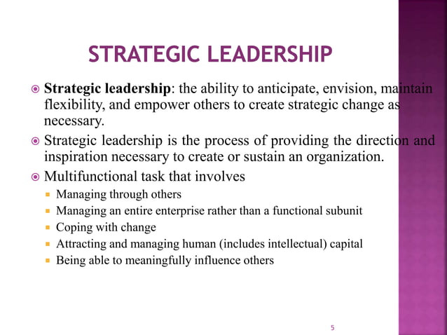 Strategic leadership | PPTX