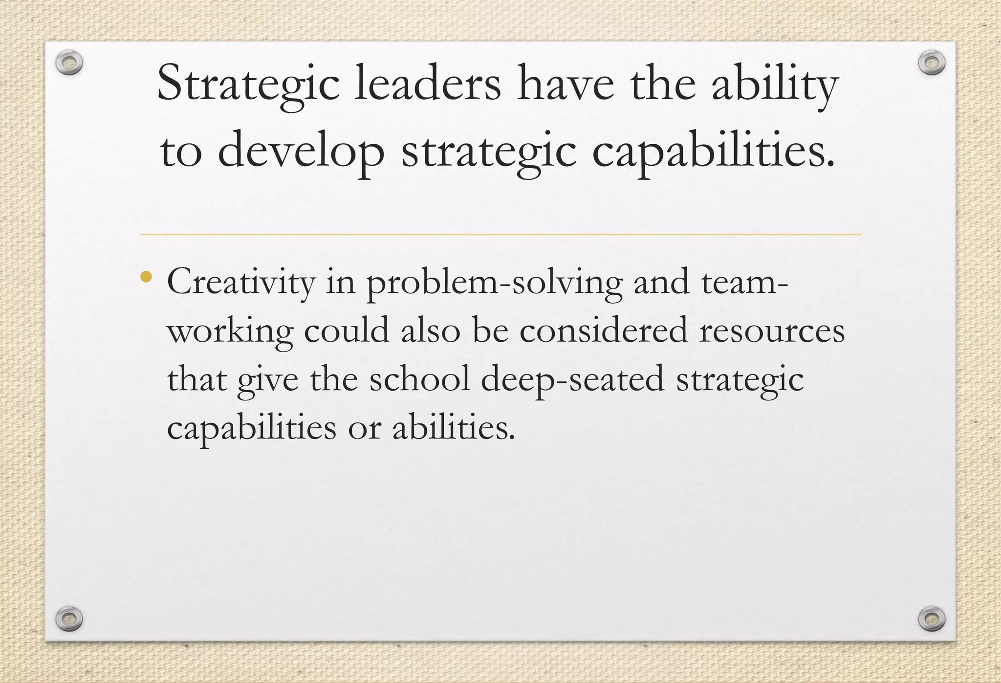 Strategic Leadership | PPT