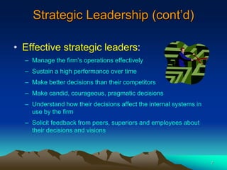 Strategic Leadership.pptx | Executive Leadership & Management | Business