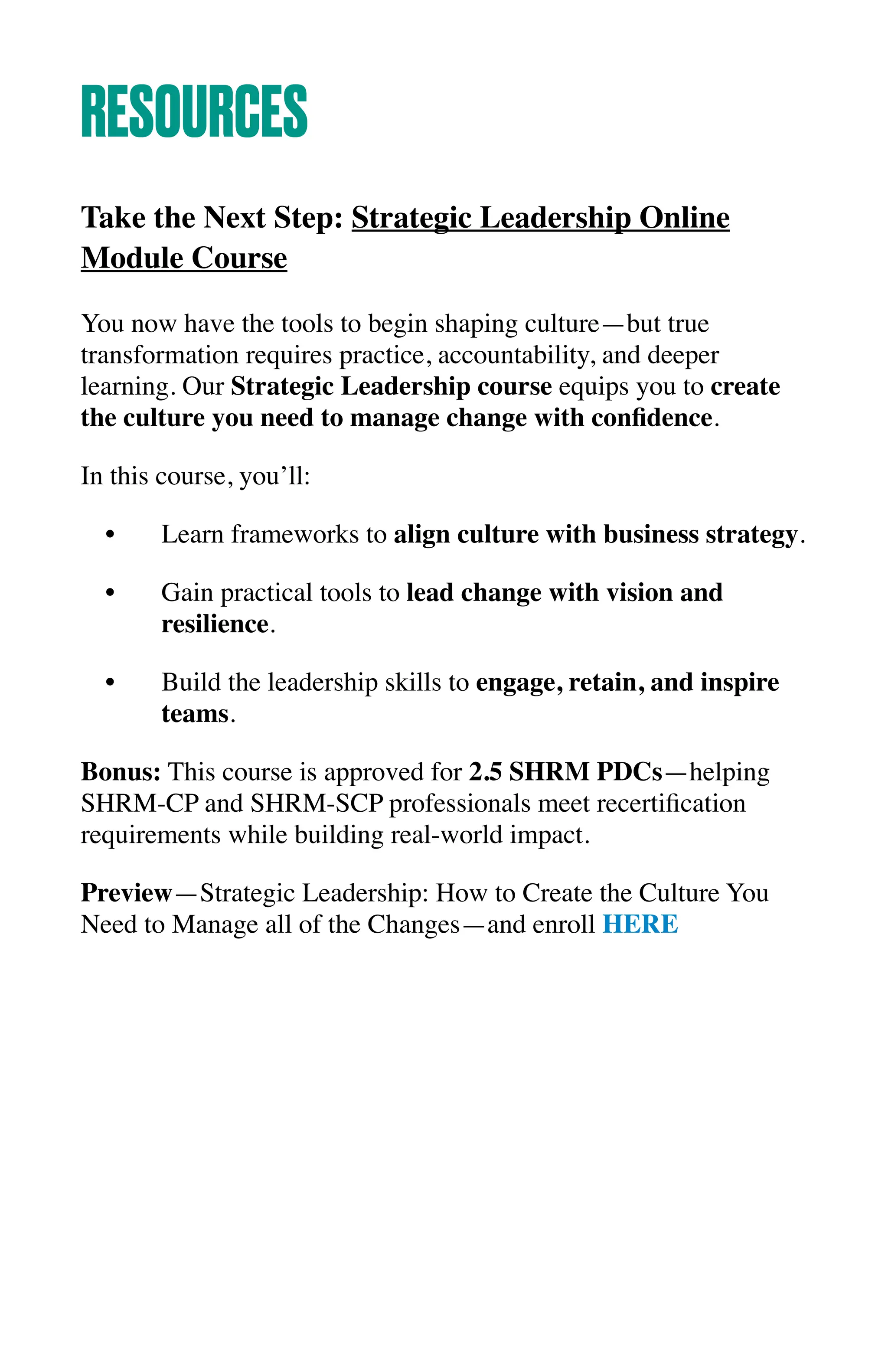 Strategic Leadership Culture Playbook V.A.L.U.E.S. Model framework ...