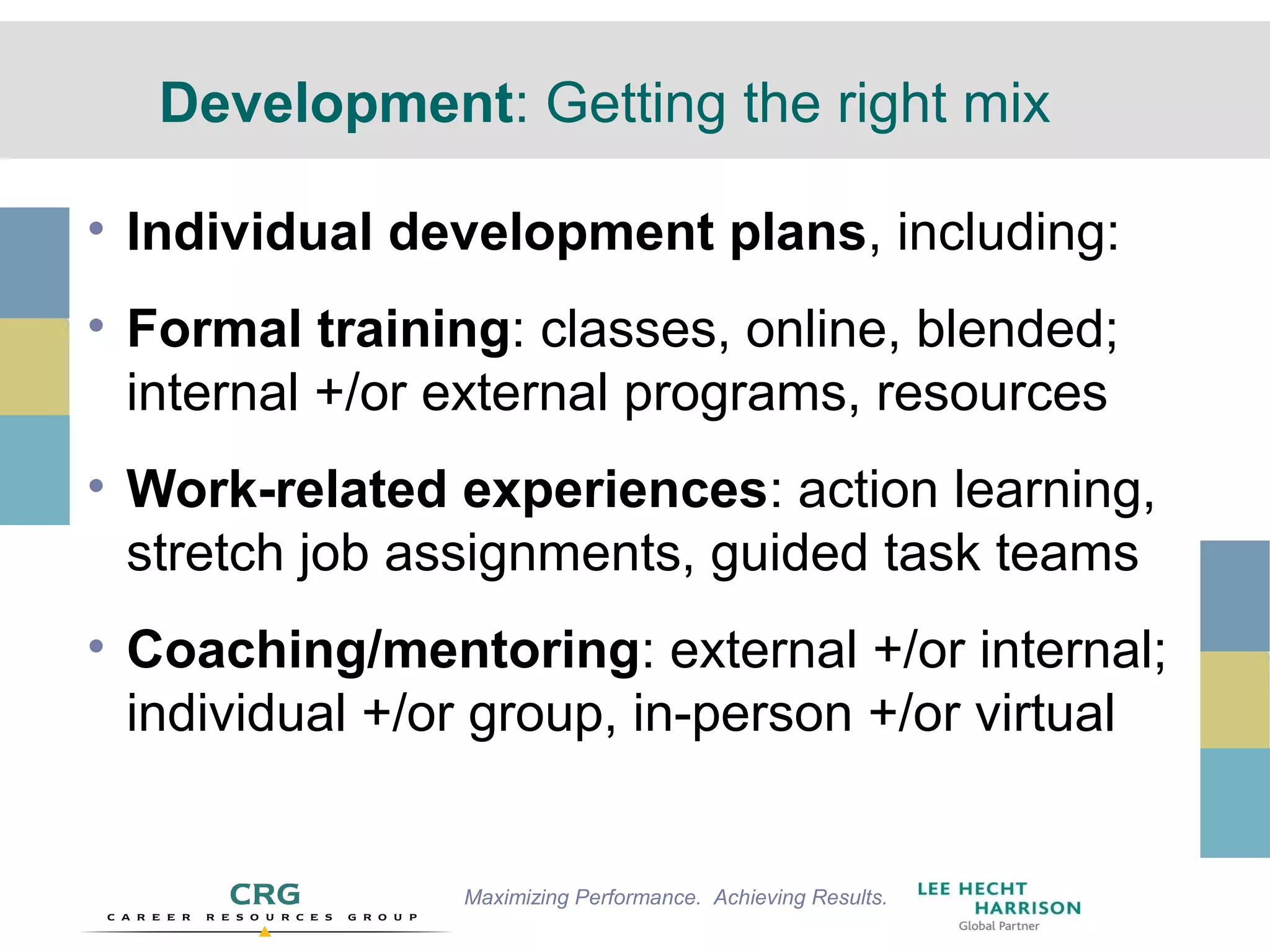 Strategic leadership development content | PPT