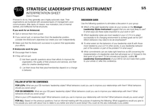 Strategic leadership styles instrument | PDF