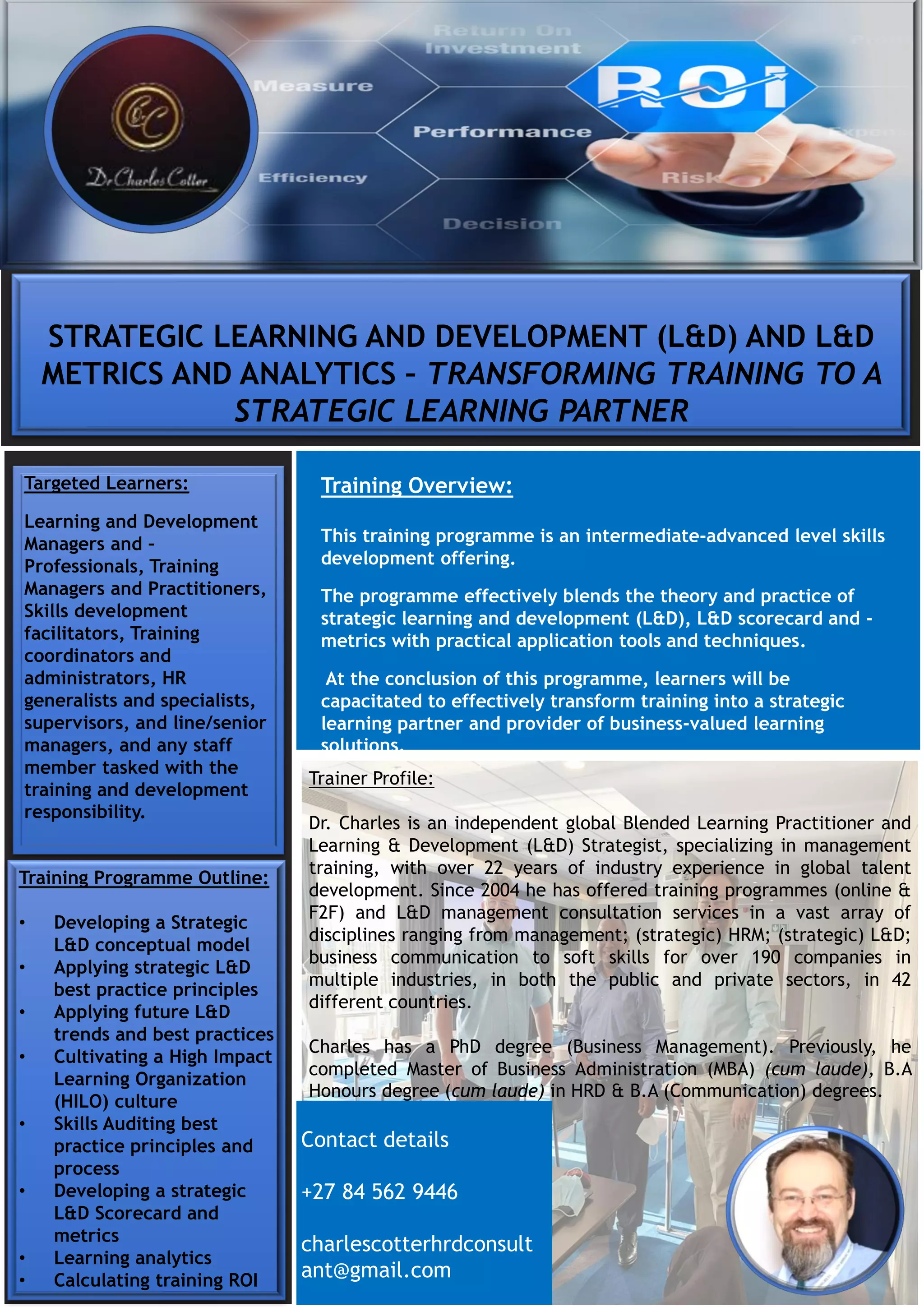 STRATEGIC LEARNING AND DEVELOPMENT_L&D METRICS AND ANALYTICS ...