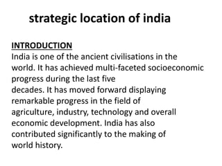 Strategic location of india | PPTX