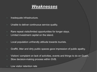 Strategic maanagement guam tourism | PPTX