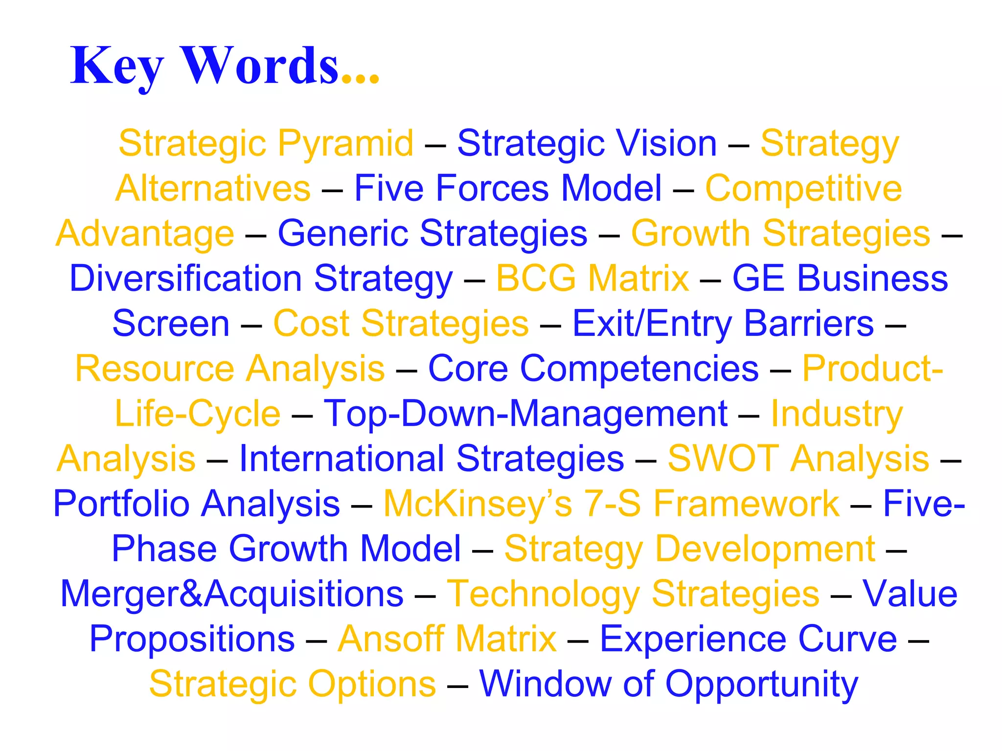Strategic Management models and diagrams | PPT