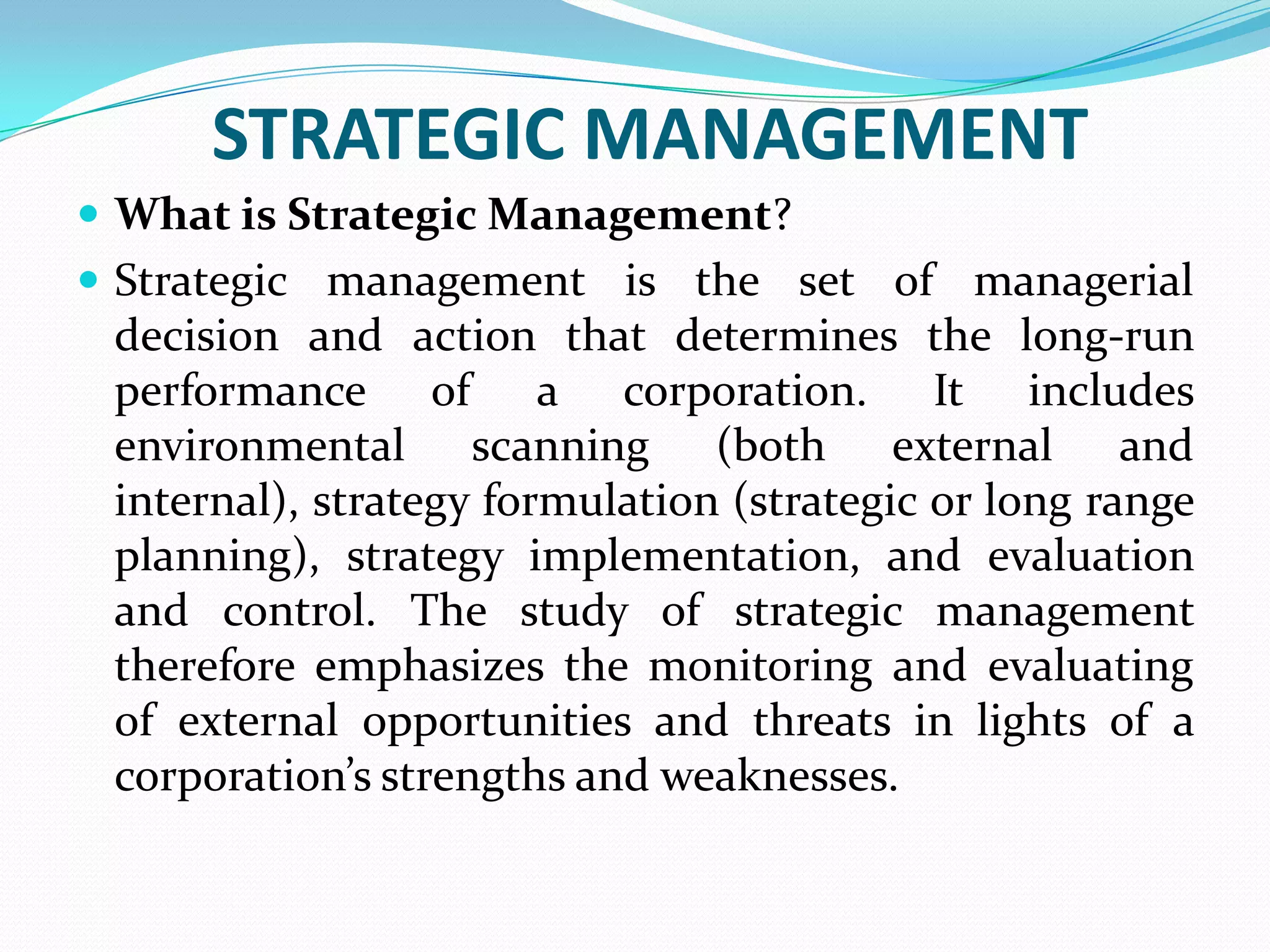 Strategic management | PPTX