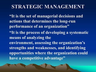 Strategic management | PPTX