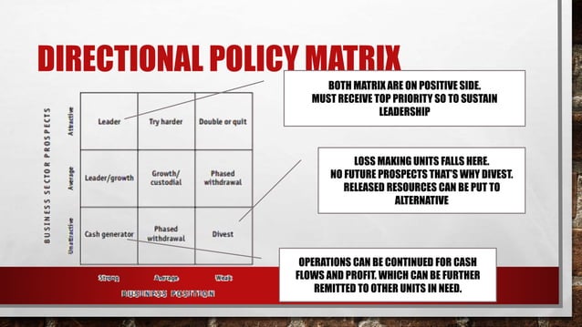 Strategic Management- HOFER’S PRODUCT -MARKET MATRIX and DIRECTIONAL ...
