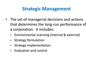 Strategic management- basics | PPT