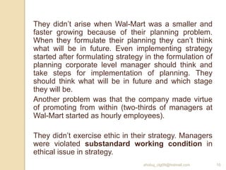 Working Condition of Wal-Mart. Abdul Motaleb | PPT