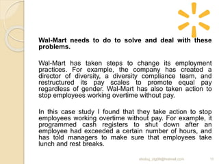 Working Condition of Wal-Mart. Abdul Motaleb | PPT