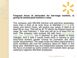 Working Condition of Wal-Mart. Abdul Motaleb | PPTX