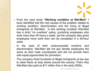 Working Condition of Wal-Mart. Abdul Motaleb | PPT
