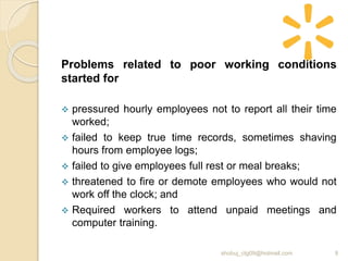 Working Condition of Wal-Mart. Abdul Motaleb | PPT