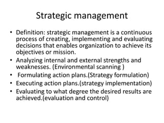 Strategic management | PPTX