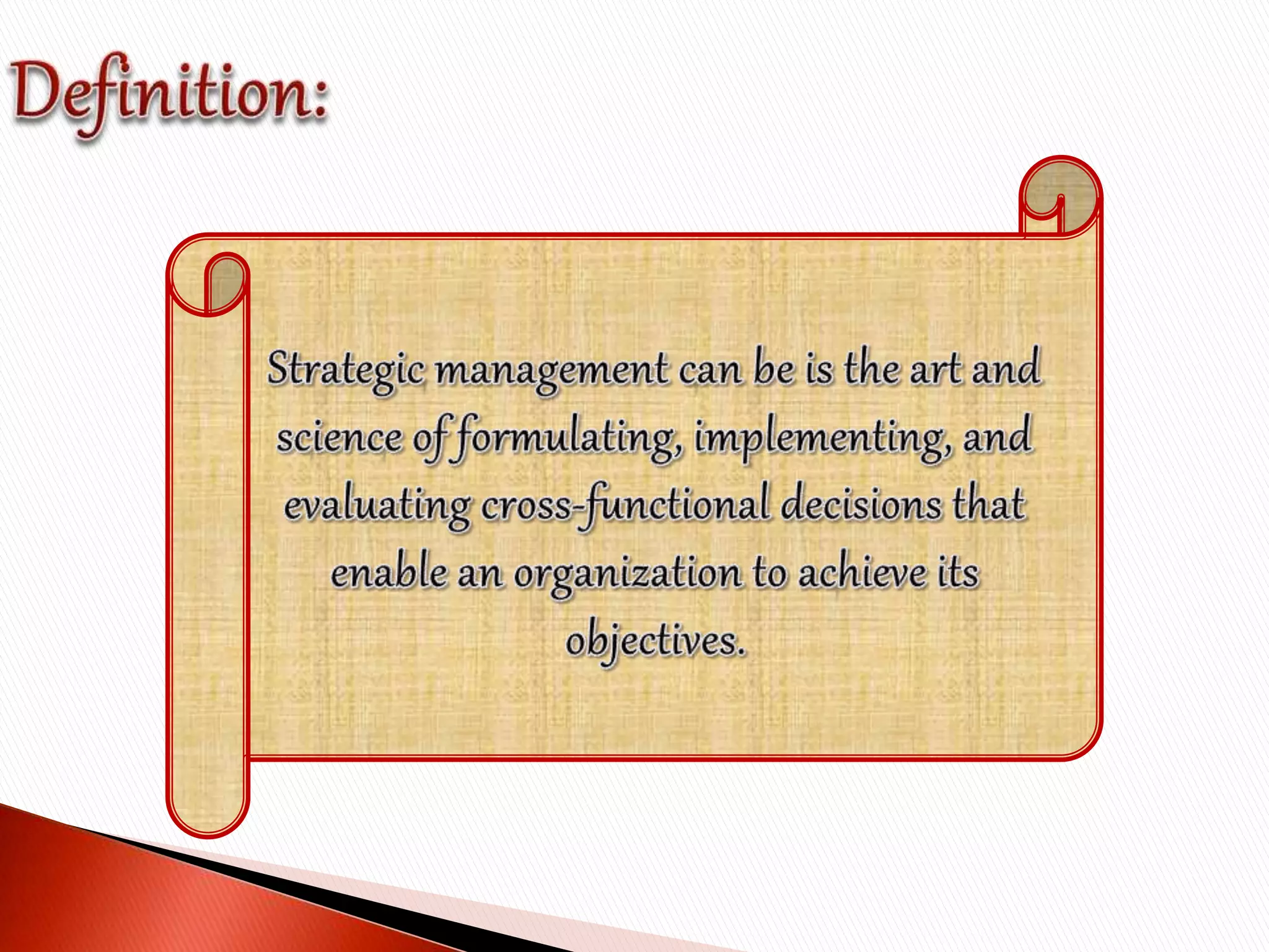 Introduction Of Strategic Management | PPTX