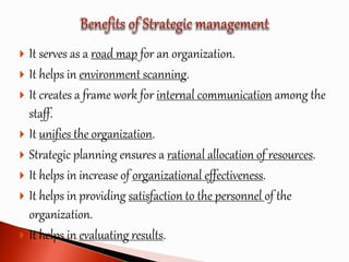 Introduction Of Strategic Management | PPTX