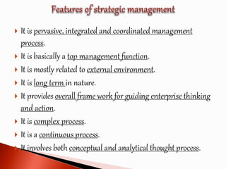 Introduction Of Strategic Management | PPTX