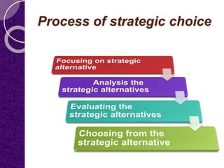 strategic choice in Strategic management | PPTX