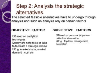 strategic choice in Strategic management | PPTX
