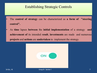 Estabilishing Strategic Control | PPT