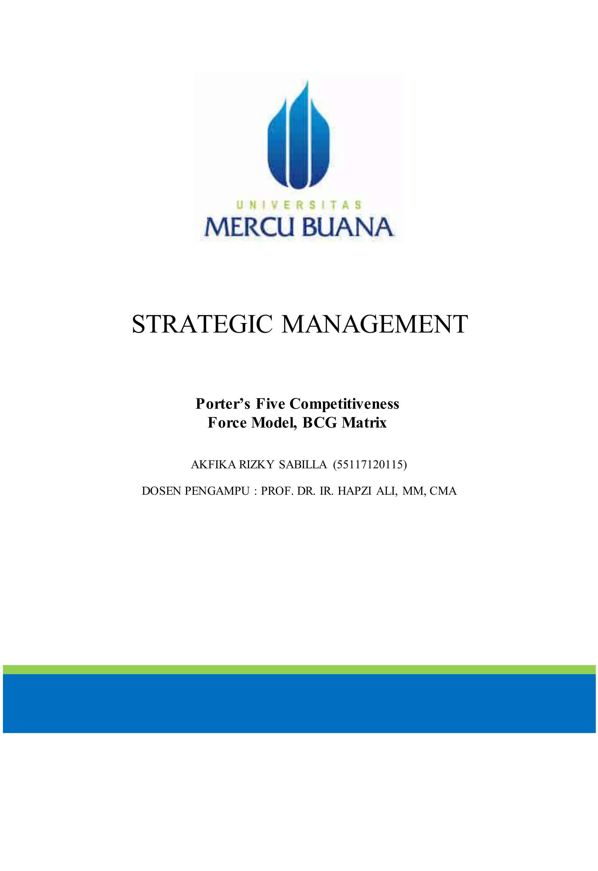 12, SM, AKFIKA RIZKY SABILLA, HAPZI ALI, Porter’s Five Competitiveness ...