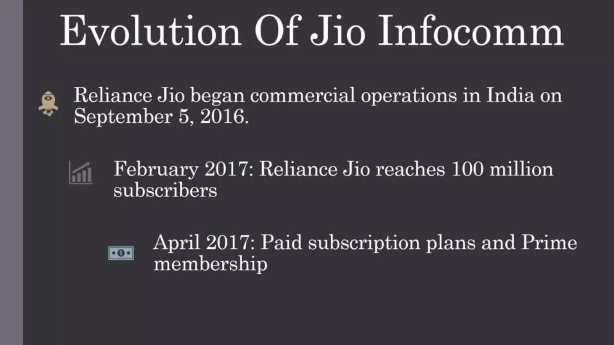 Strategic management:Evolution of JIO infocomm | PPT