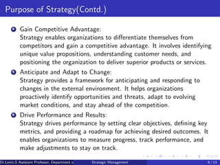 Key Components of Strategic Management in the Business | PDF