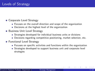 Key Components of Strategic Management in the Business | PDF