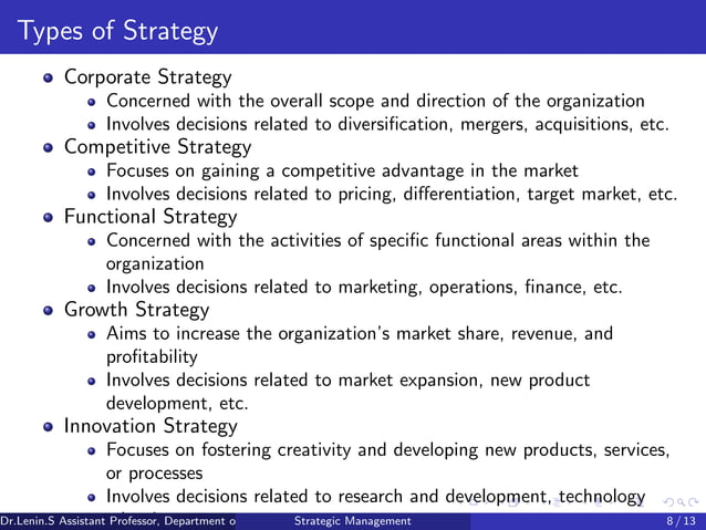 Key Components of Strategic Management in the Business | PPT