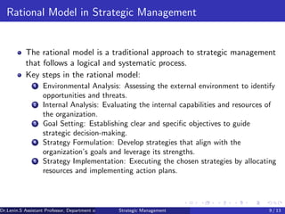 Key Components of Strategic Management in the Business | PDF