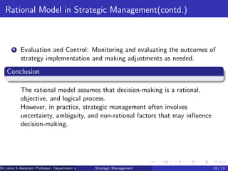 Key Components of Strategic Management in the Business | PDF