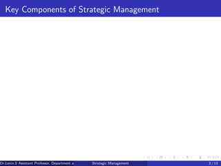 Key Components of Strategic Management in the Business | PDF