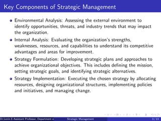 Key Components of Strategic Management in the Business | PDF