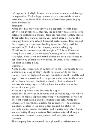 Strategic management-Apple Inc.SWOT ANALYSISCompetitive forces.docx