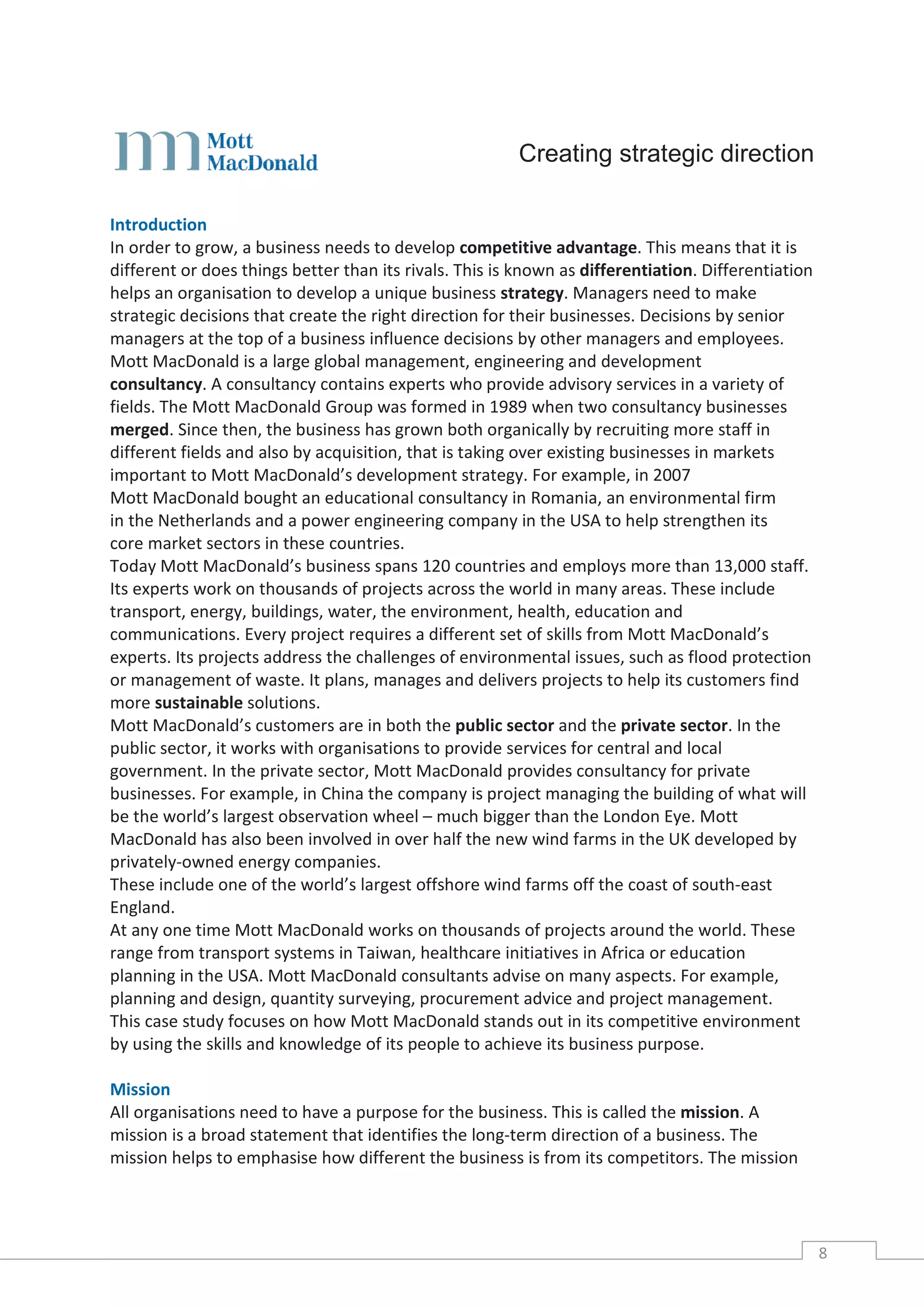 Strategic Management Case Studies Mg | PDF