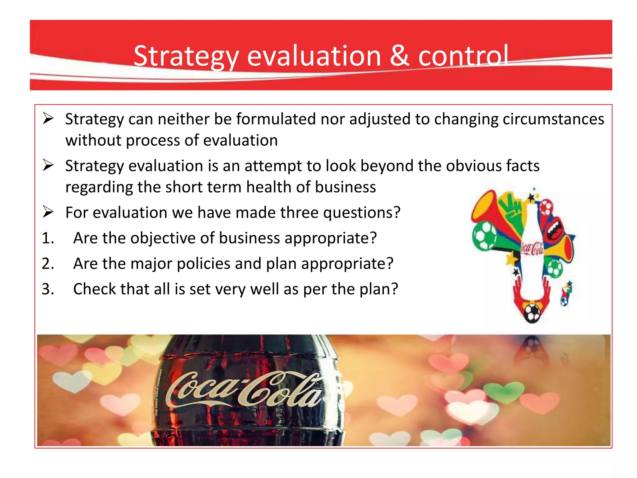 Strategic management of coca cola India for BMS students | PPTX | Business Administration | Business