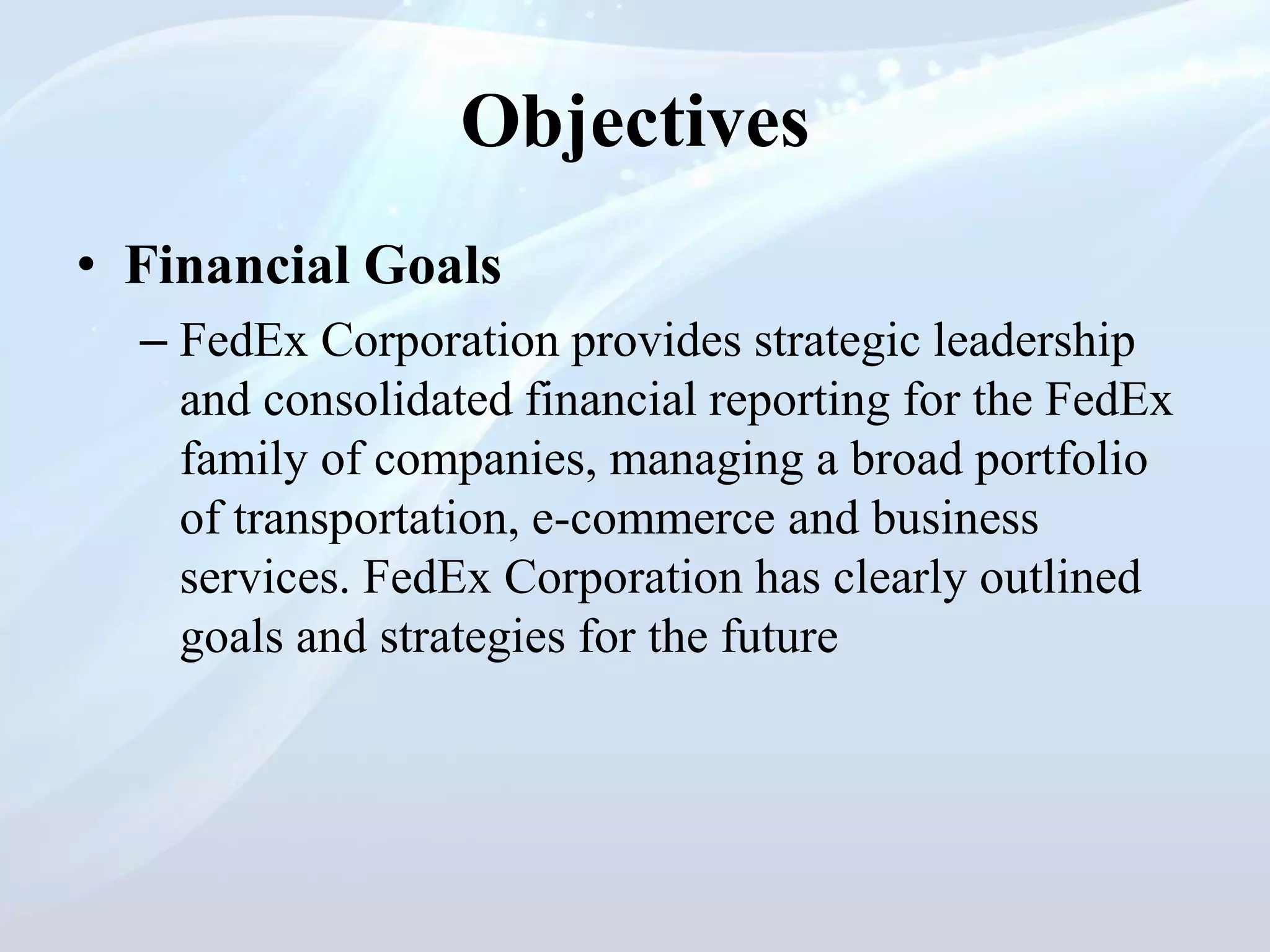 Strategic management - FedEx Corporation | PPTX