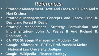 Strategic management finance strategy | PPTX