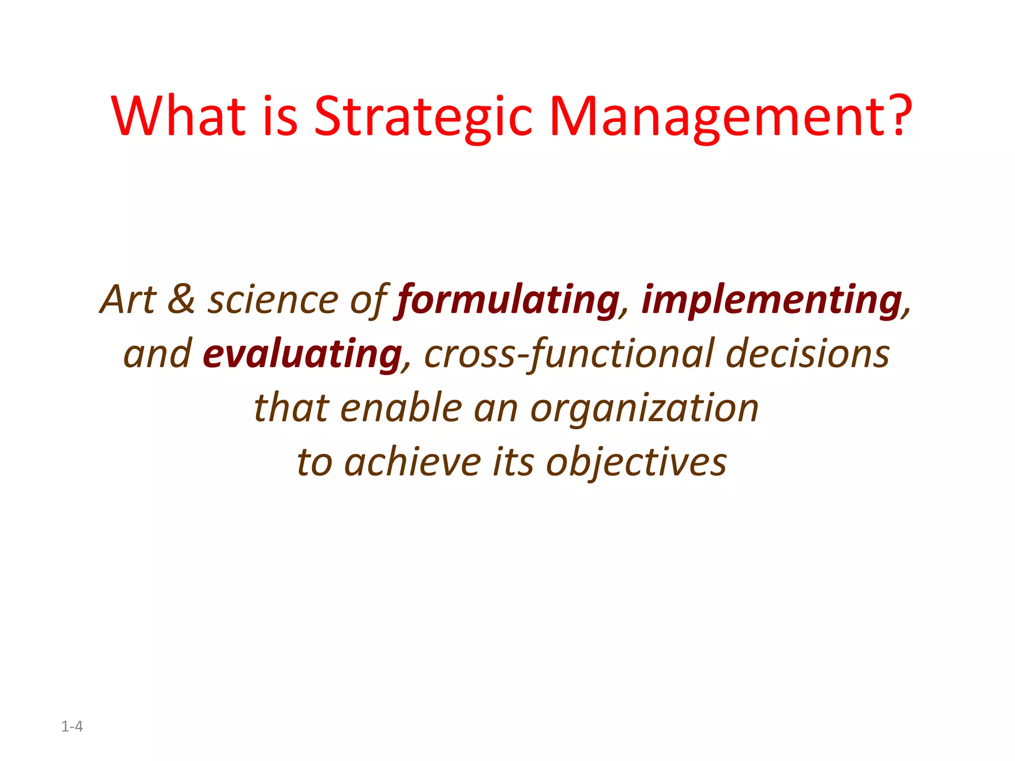 Strategic management introduction | PPTX