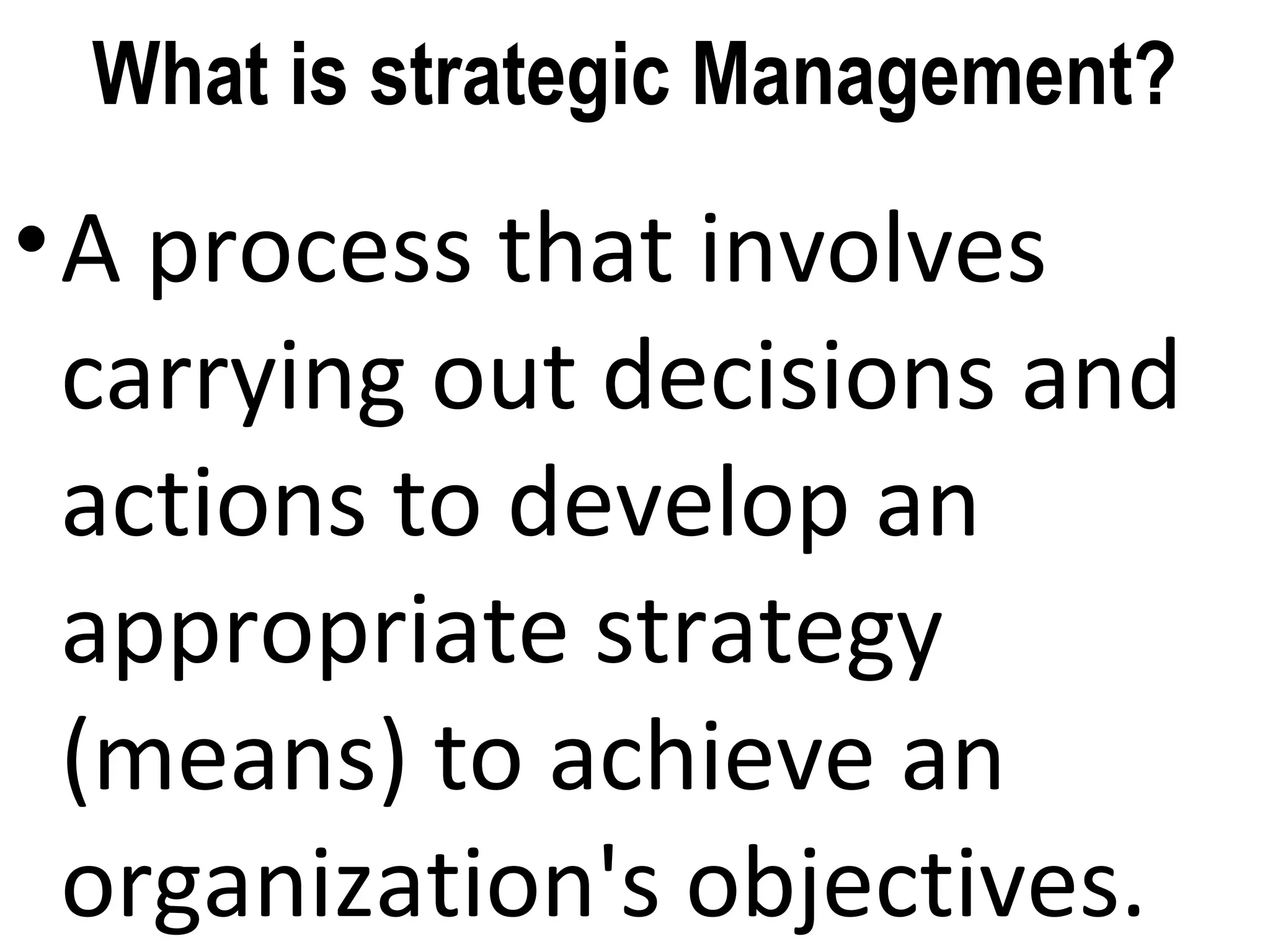 Strategic management overview | PPT