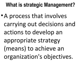 Strategic management overview | PPT