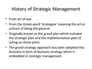 Strategic management overview | PPT