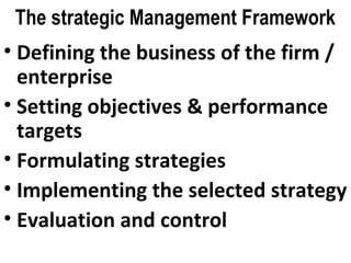 Strategic management overview | PPT