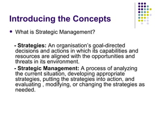 Strategic Management Presentation Session 1 | PPT