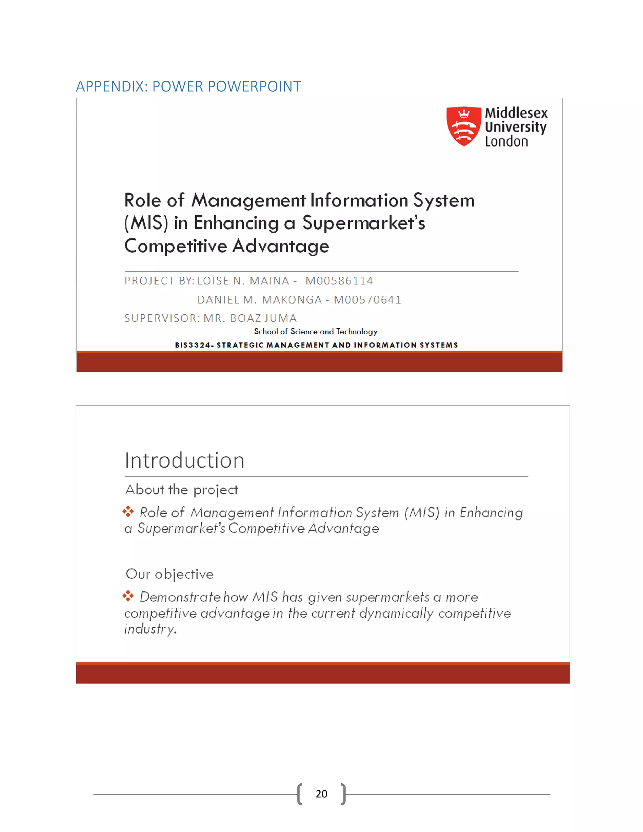 Role of MIS in Business Management (Supermarket Case Study) | PDF