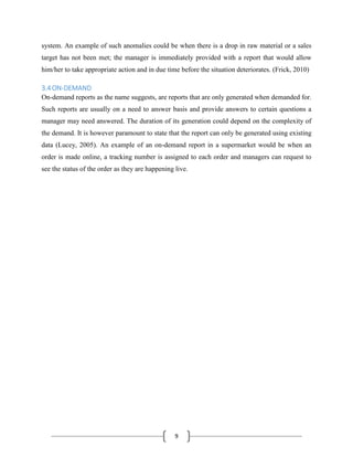 Role of MIS in Business Management (Supermarket Case Study) | PDF
