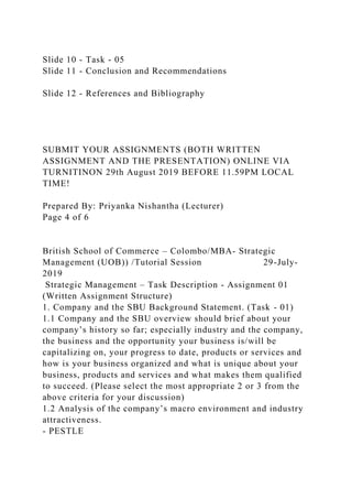 STRATEGIC MANAGEMENT11 Assignment 01 (Wr.docx