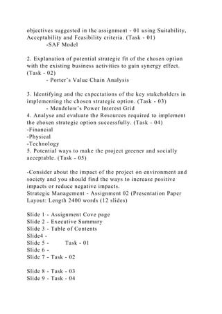 STRATEGIC MANAGEMENT11 Assignment 01 (Wr.docx